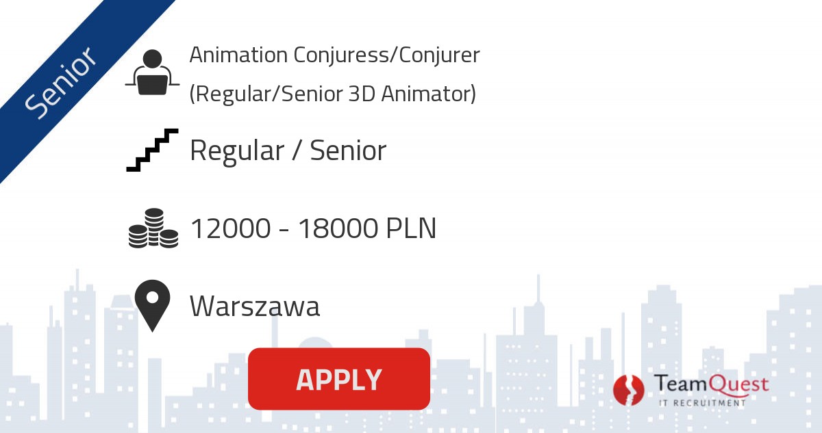 Praca Animation Conjuress/Conjurer (Regular/Senior 3D Animator ...